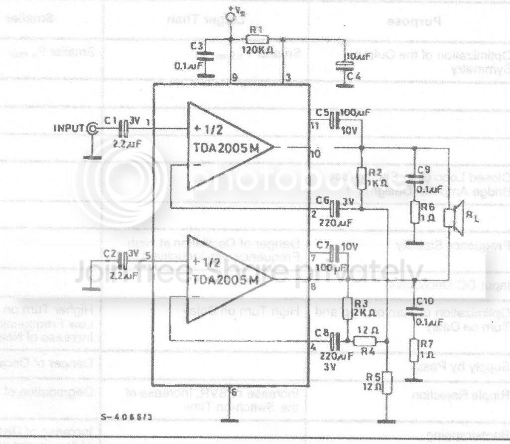 TDA2005 operational schematic needed | diyAudio